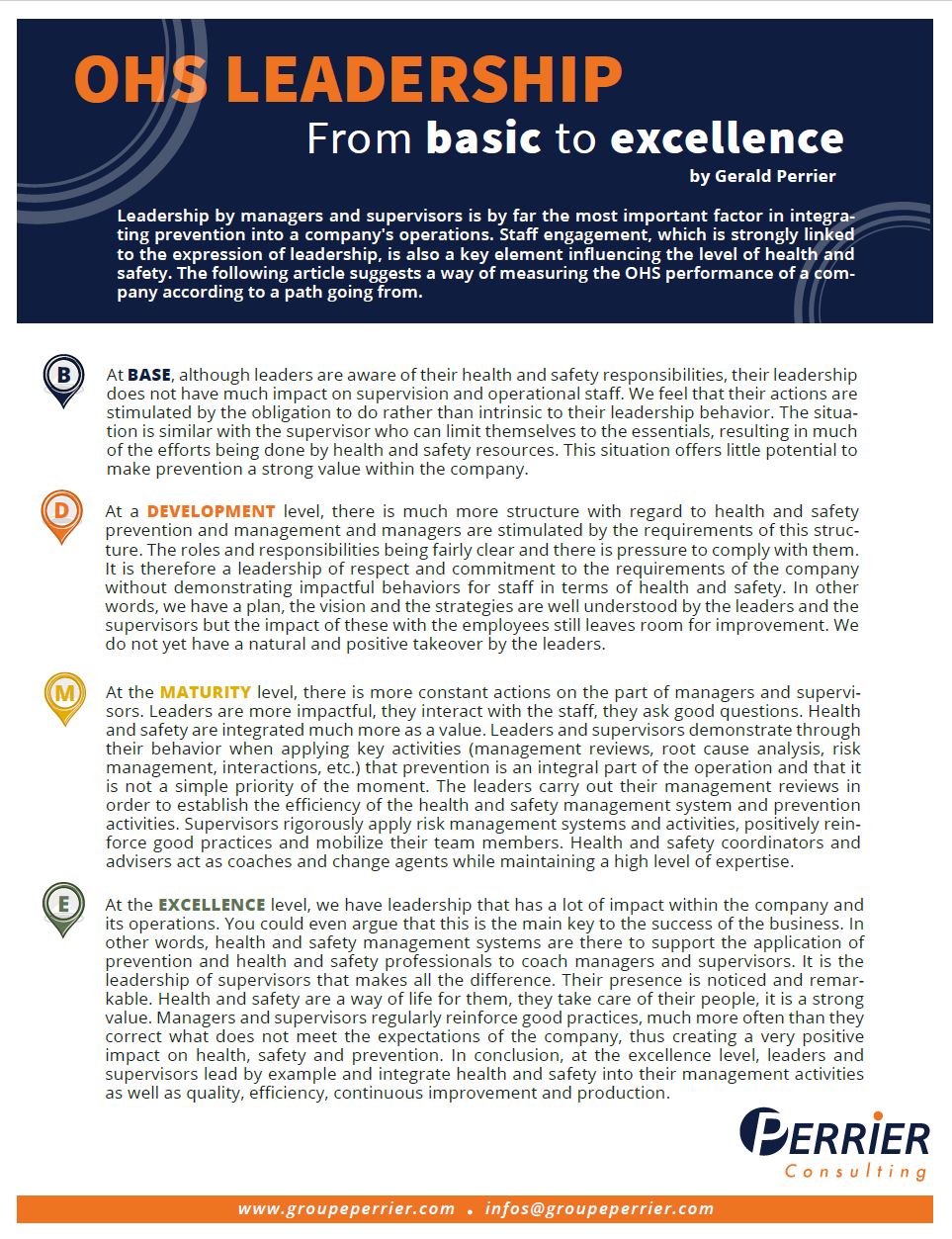 OHS Leadership from basic to excellence - 2026 EHS Congress